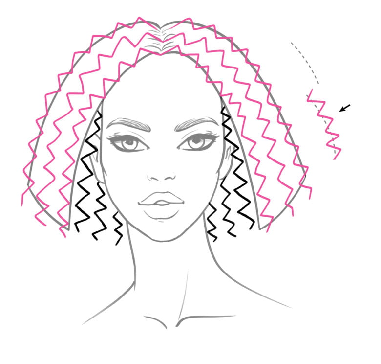 How to draw curly hair – I Draw Fashion