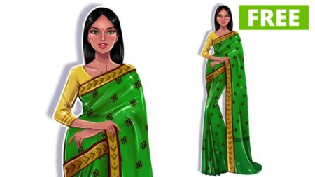 How to draw saree in 12 easy steps – I Draw Fashion