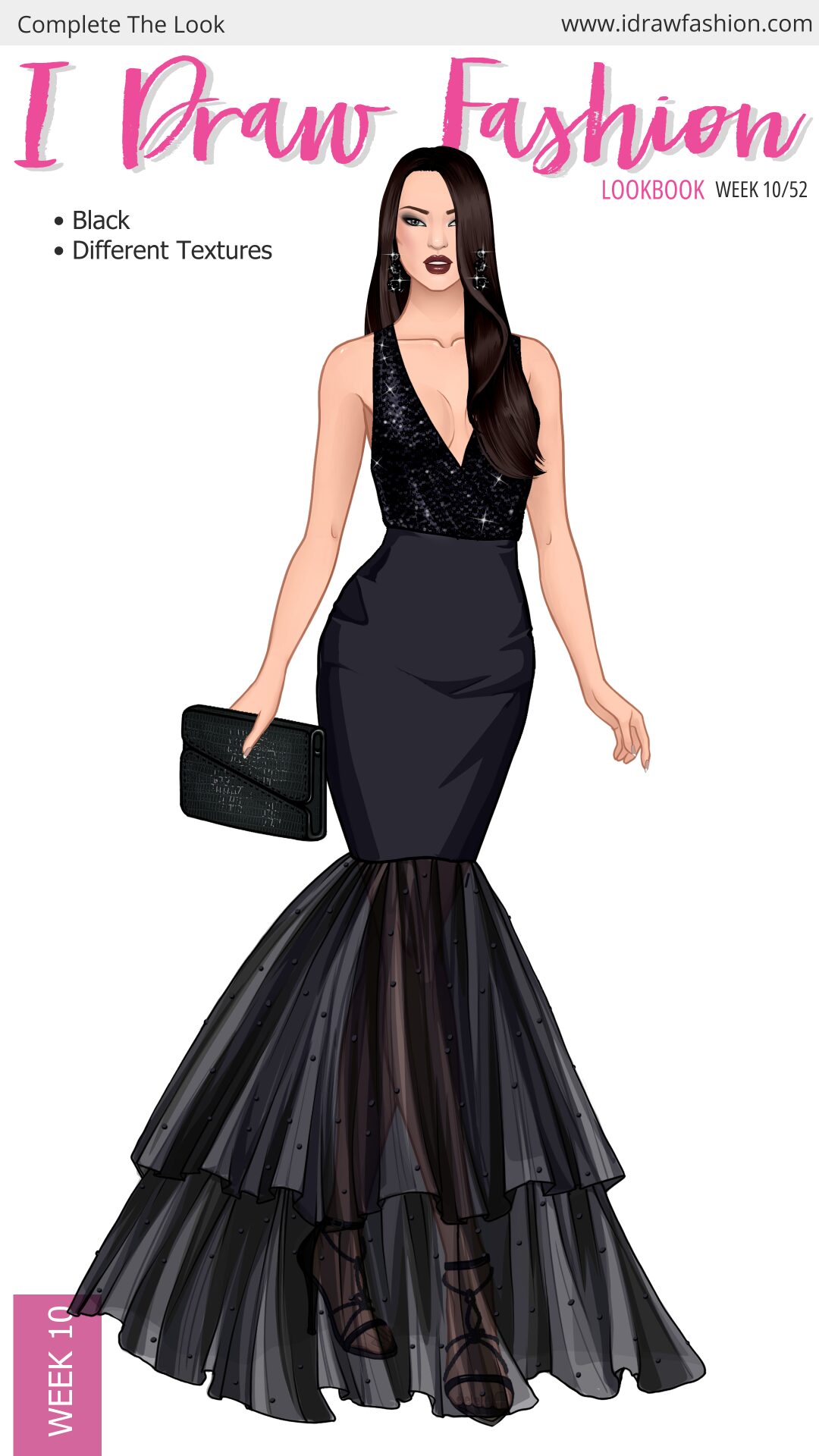 Week 10 /52 - Black Textures – I Draw Fashion